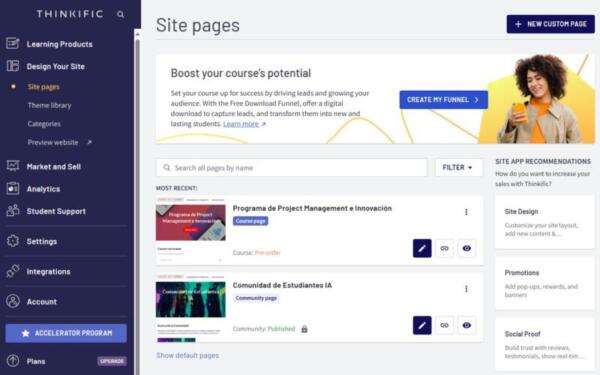 Thinkific: La plataforma líder para cursos en línea en 2025